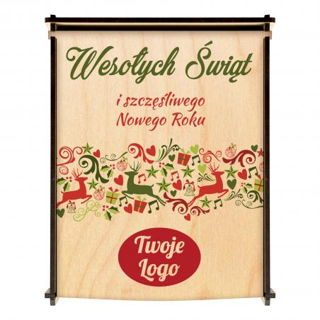 Świąteczne pudełko na słodycze z logo prezent firmowy - Fajna Fabryka